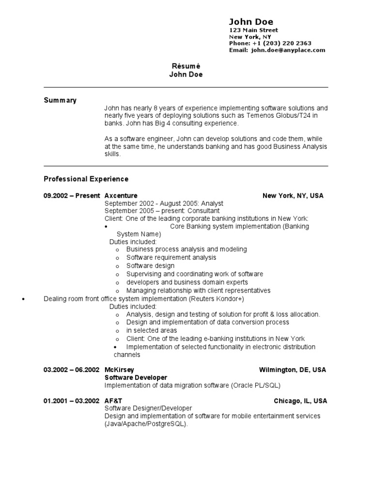 Sample Resume | PDF | Programmer | Oracle Database