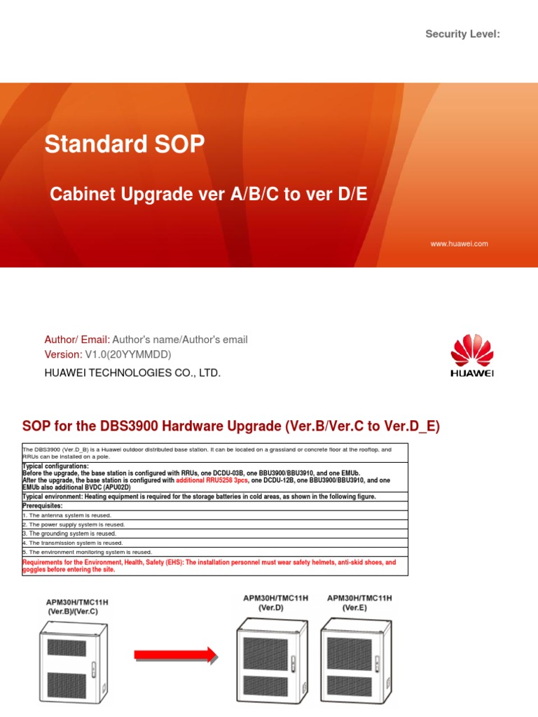 Telkomsel Standard SOP Cabinet Upgrade v1.0 | PDF | Equipment ...
