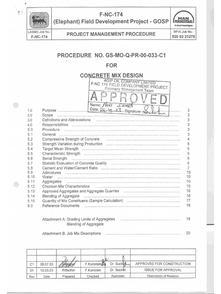 Procedure - Concrete Mix Design | PDF