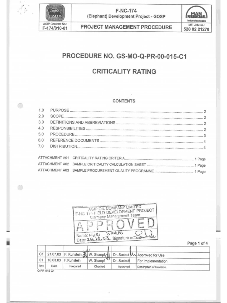 Procedure - Critically Rating | PDF
