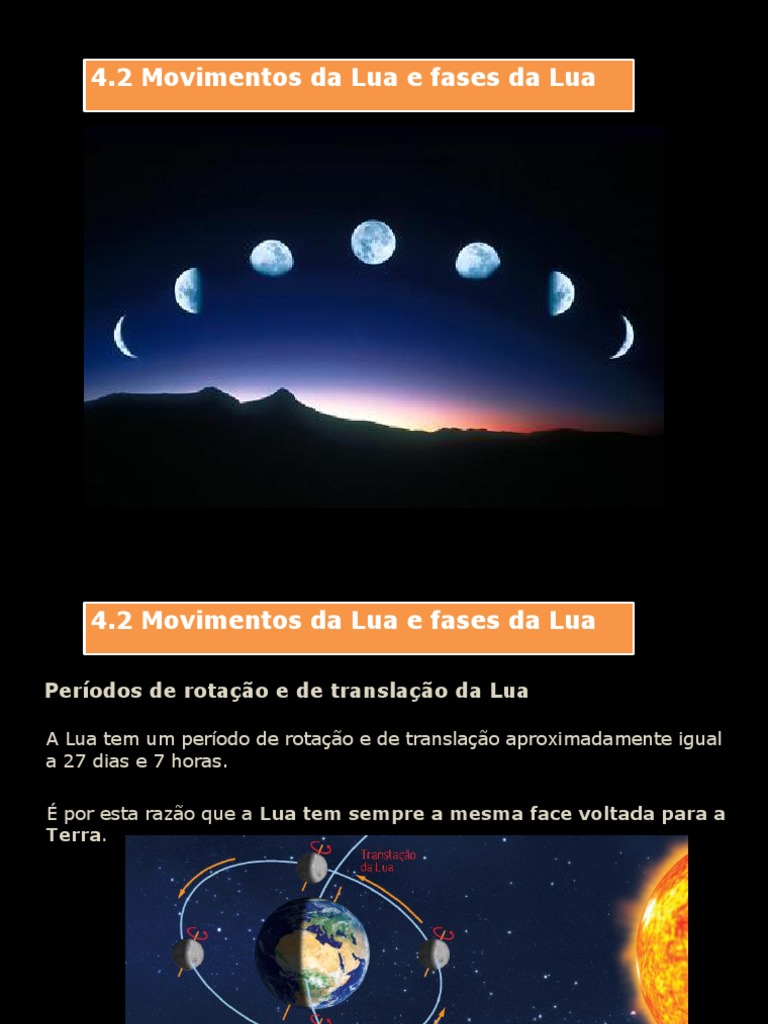 Movimentos e Fases da Lua | PDF | Eclipse | Lua