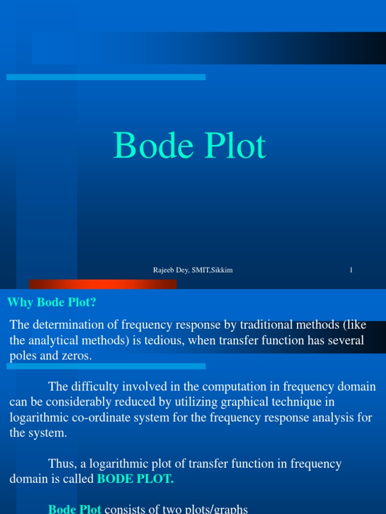 Bode Plot - EC 502 | PDF | Electrical Engineering | Teaching Mathematics