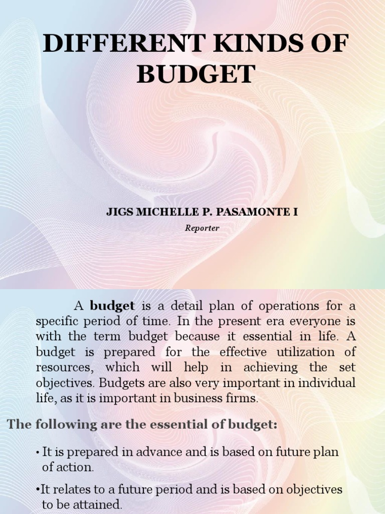 Different Kinds of Budget | PDF | Expense | Budget