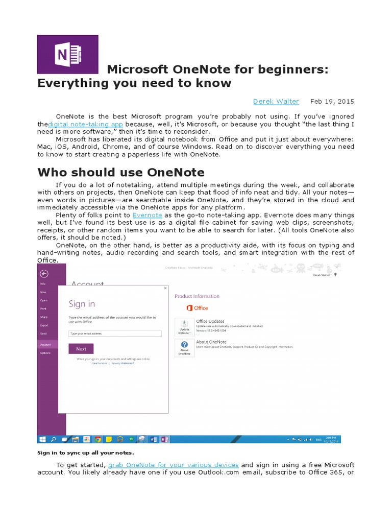 Microsoft OneNote For Beginners - Everything You Need To Know | PDF ...