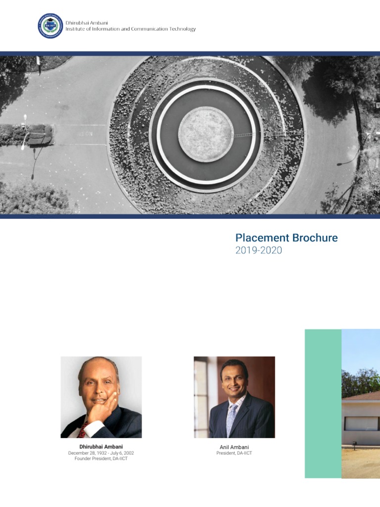 DA-IICT Placement Brochure 2019-20 | PDF | Computer Science ...