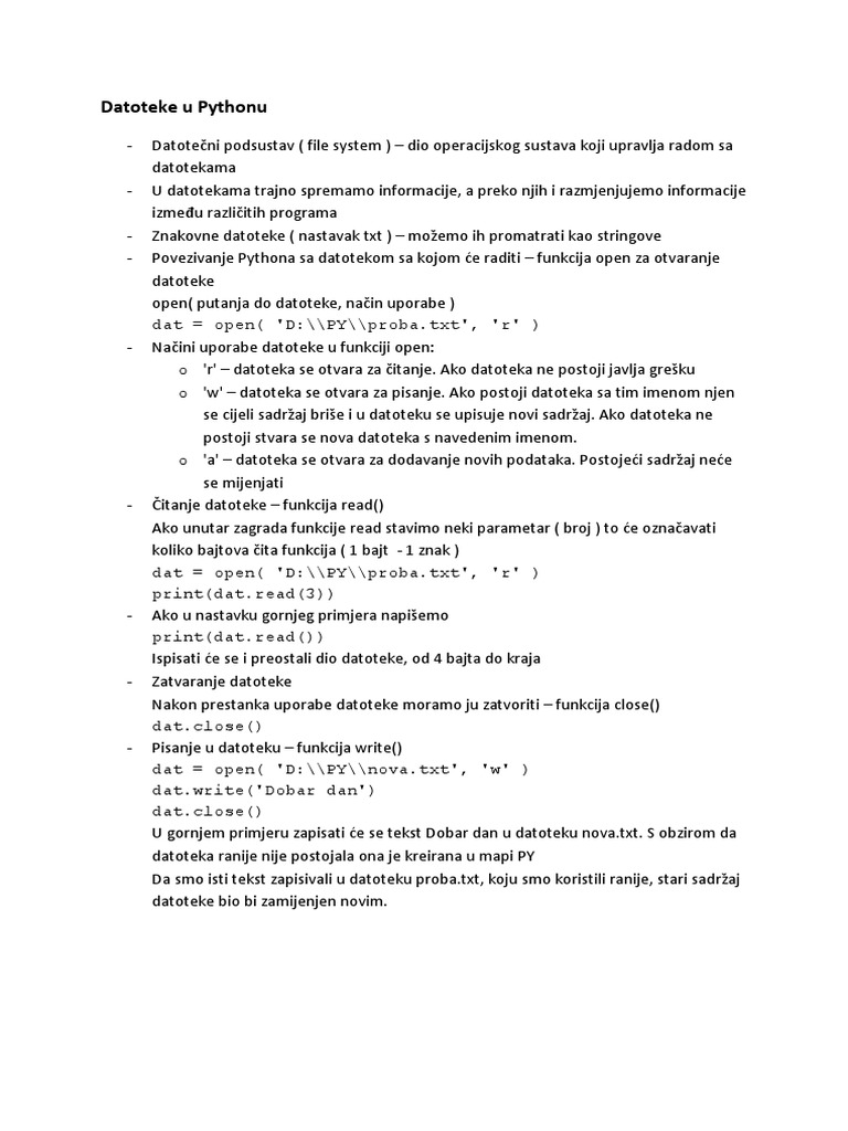 Datoteke Python | PDF