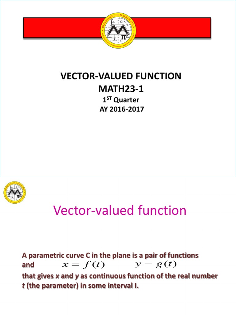 Vector-Valued Function | PDF | Derivative | Function (Mathematics)