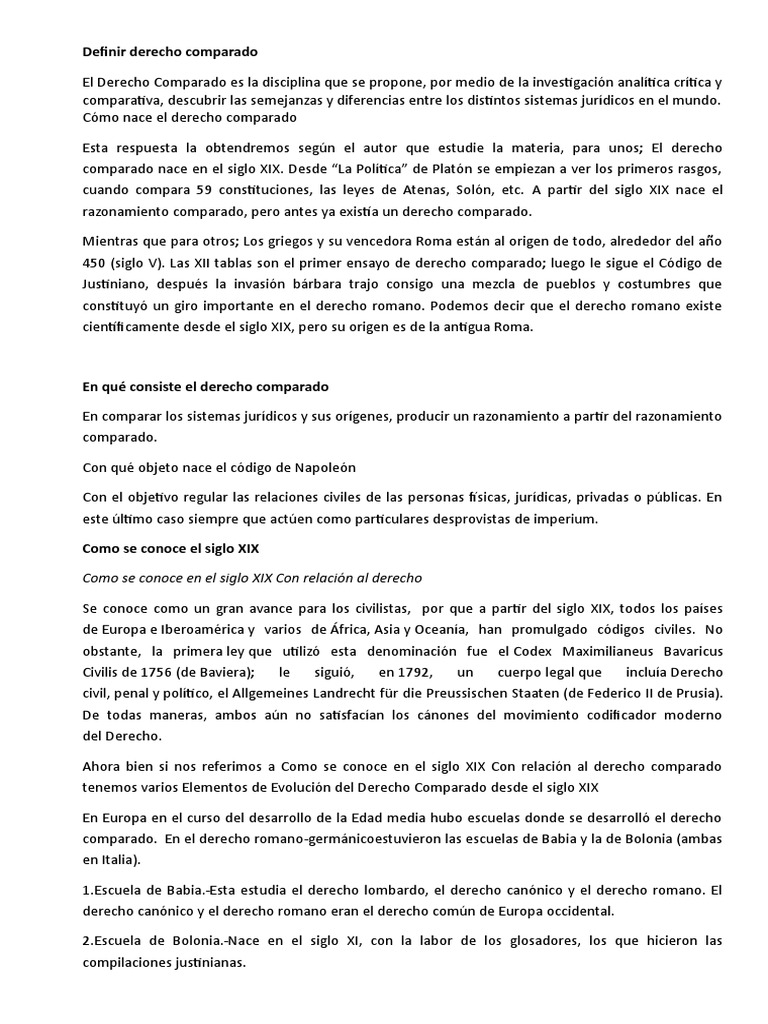 Resumen de Derecho Comparado | PDF | Nacionalismo | Ley común