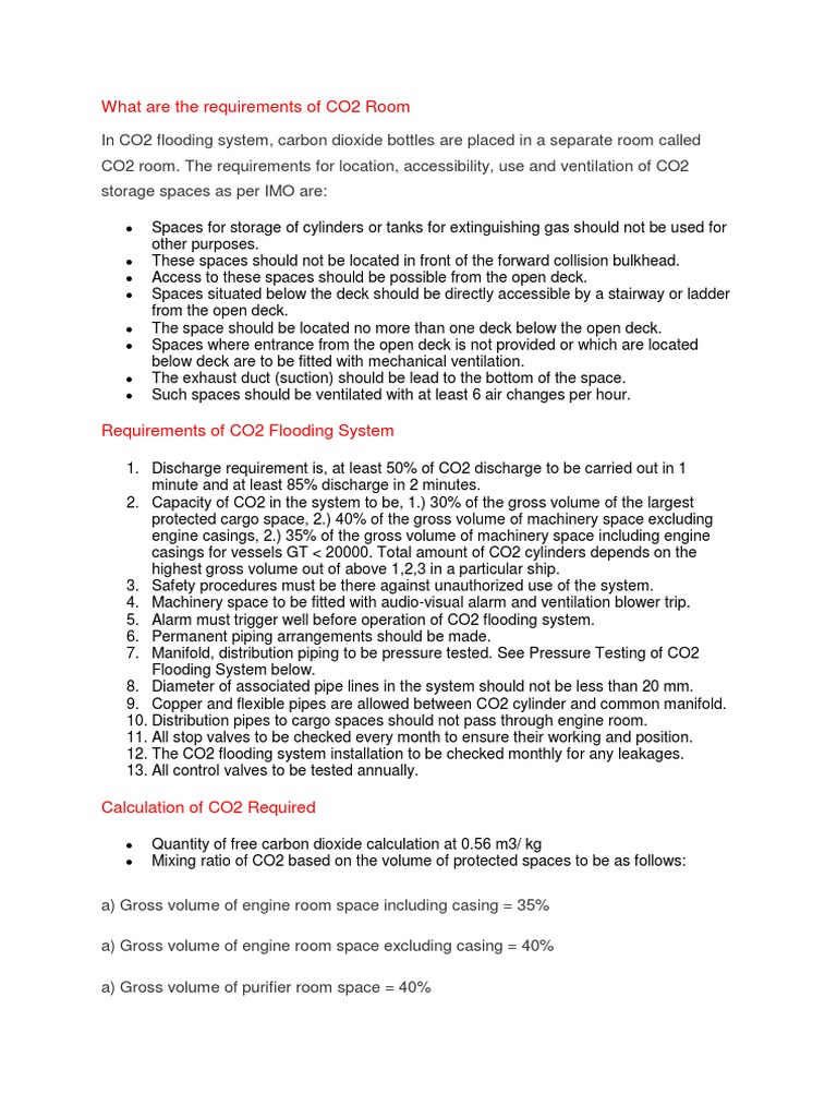 Co2 Requirement and Maintenance System | PDF | Carbon Dioxide ...