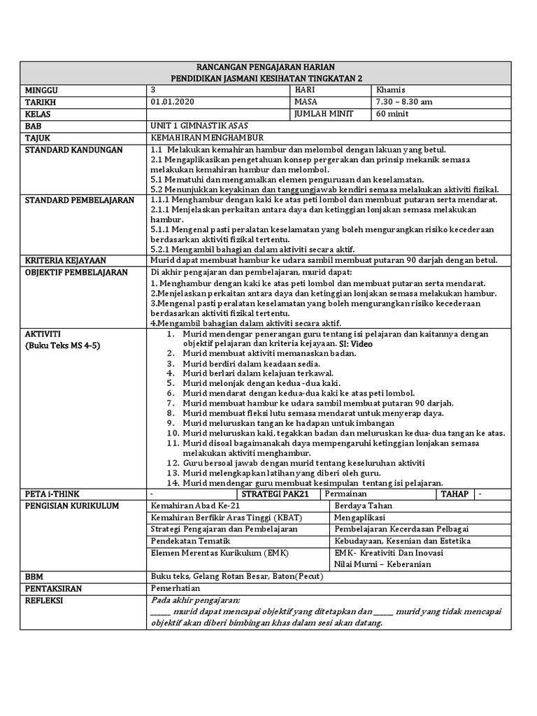 RPH PJK - Malek | PDF