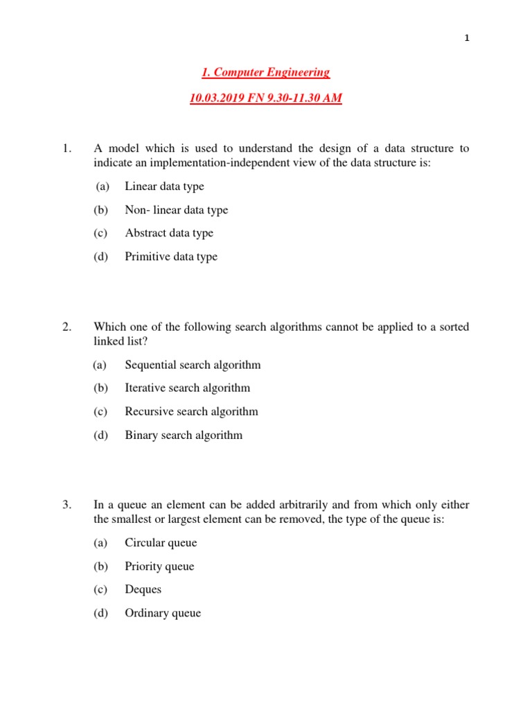 ComputerEngg Tech Paper | PDF | Class (Computer Programming ...