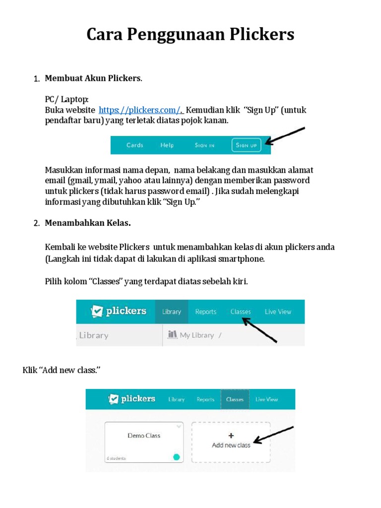 Handout Plickers (Indo) | PDF