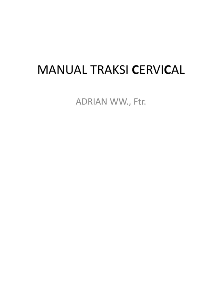 Traksi Manual untuk Nyeri Leher | PDF
