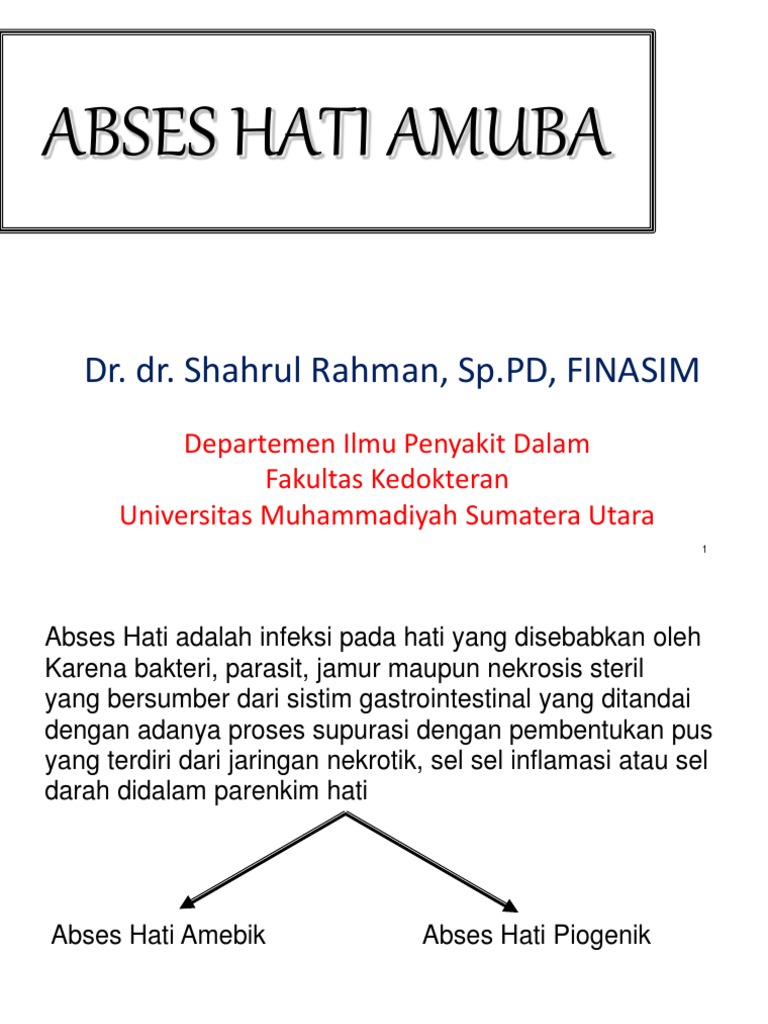 Abses Hati Amuba | PDF | Health Sciences | Epidemiology