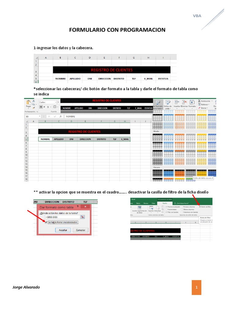 Creación de Formularios VBA en Excel | PDF | Visual Basic para ...