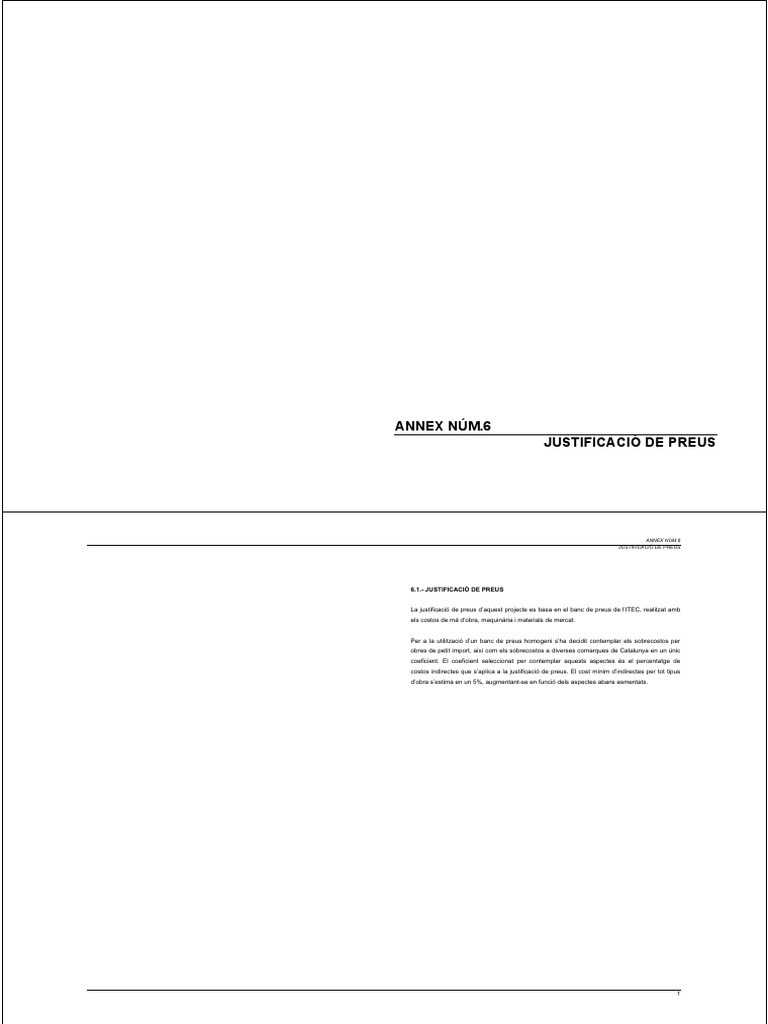 Annex 6 Justificació de Preus | PDF