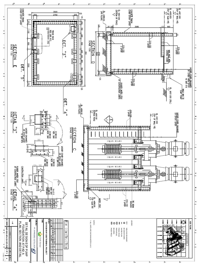 Sump Pit Plan, Elevation, Section and Detail SHT.3 of 4 | PDF | Home ...