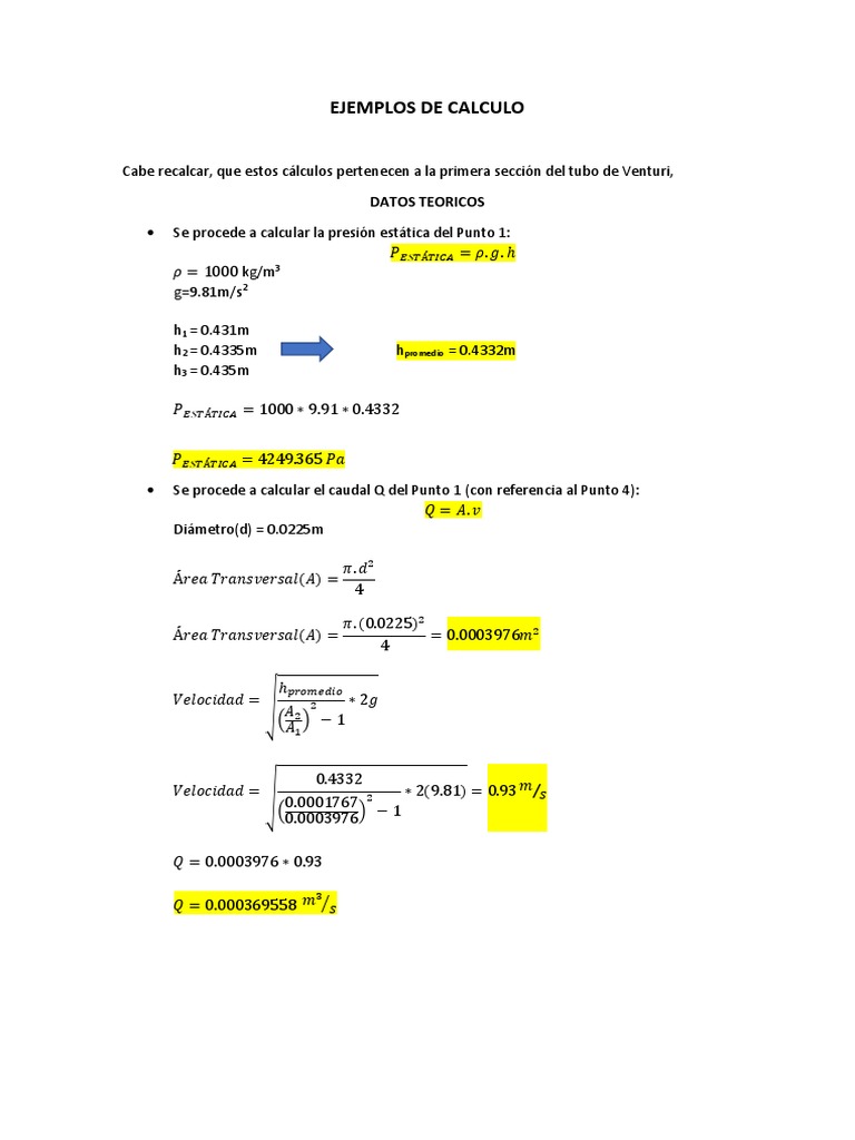 Ejemplos de Calculo | PDF | Mecánica de Medios Continuos | Ingeniería ...
