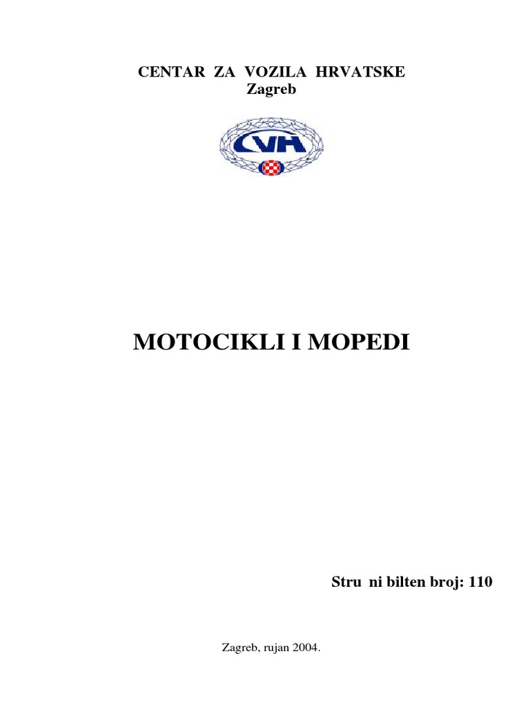 Motocikli I Mopedi, CVH PDF | PDF