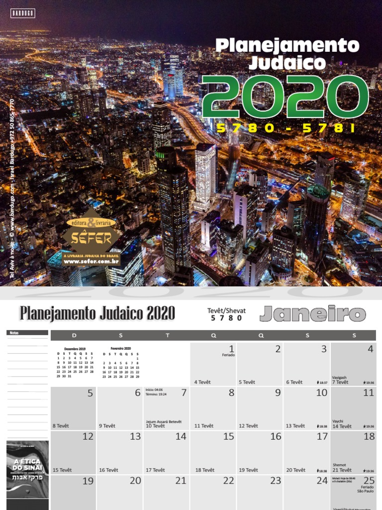 Calendário Judaico 2020 | PDF | Langues d'Israël | Mots et expressions ...