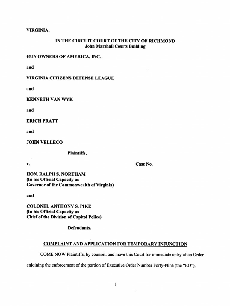 Complaint and Application For Temp Injunction As FILED | PDF