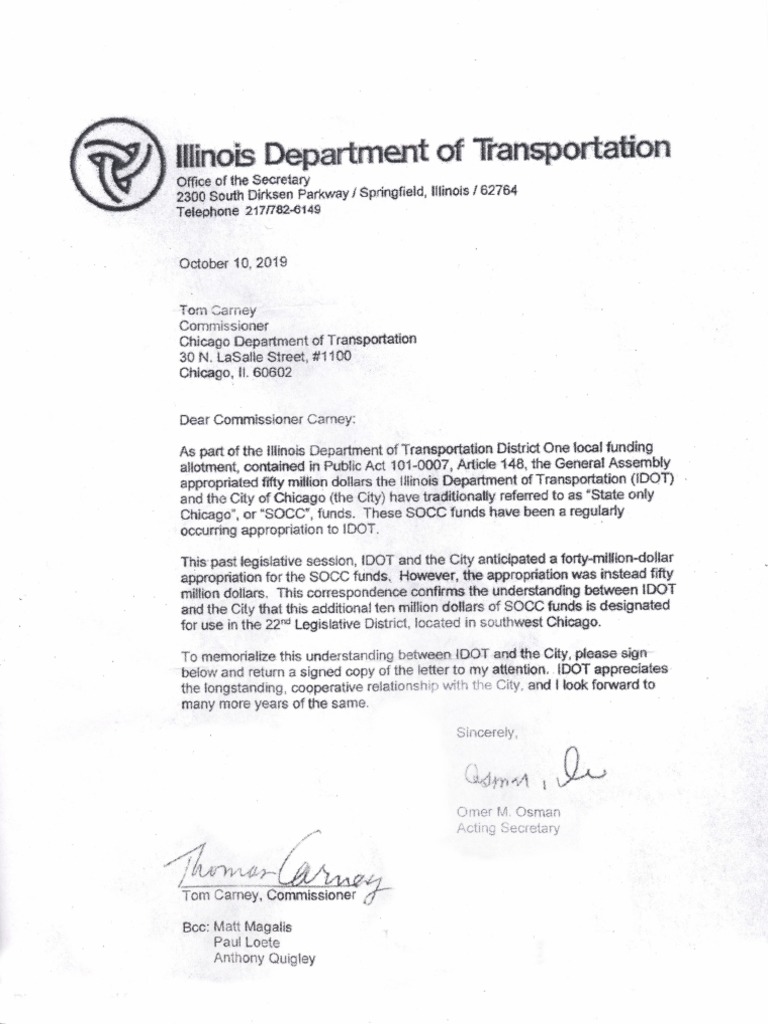 IDOT Letter