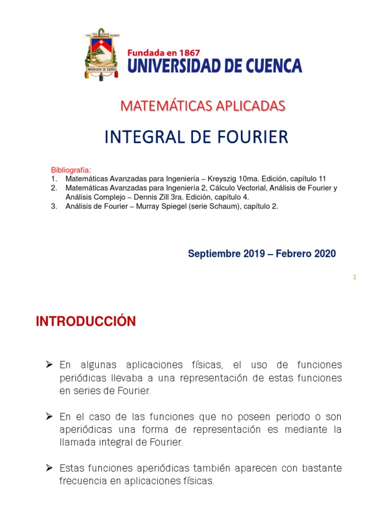 Capítulo 2 - 2 La integral de Fourier.pdf | PDF | Transformada de Fourier | Transformada ...