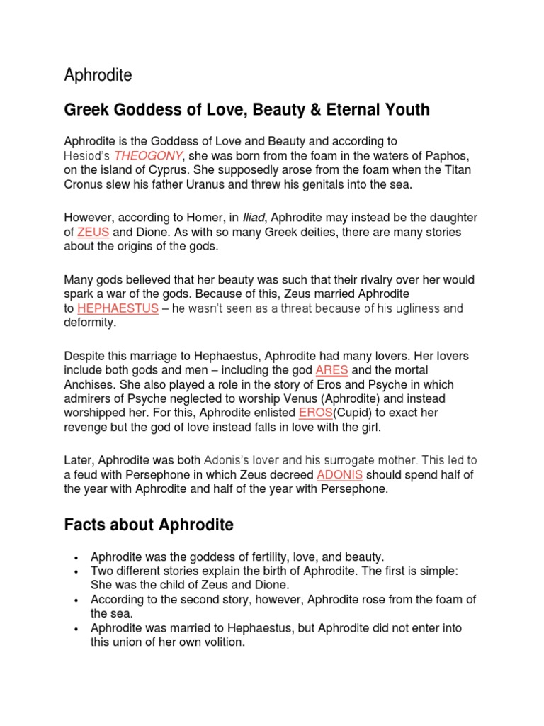 Aphrodite | PDF | Aphrodite | Paris (Mythology)