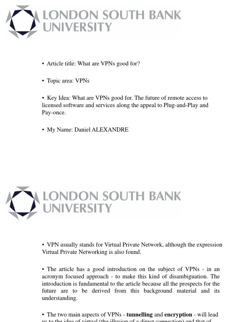 VPN - Presentation Slides | PDF | Virtual Private Network | Internet ...