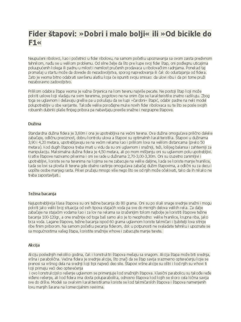 Feeder Ribolov | PDF