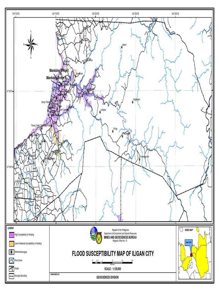 Flood Susceptibility Map - Iligan | PDF | Weather | Nature