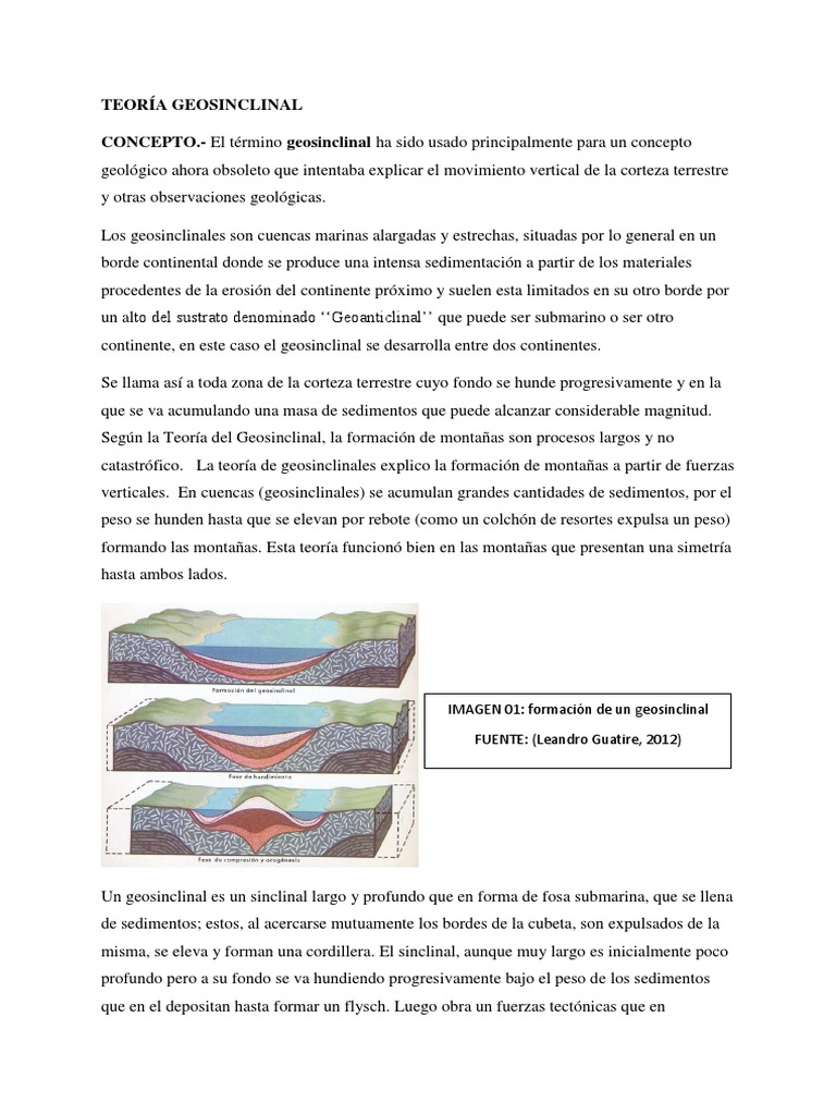 Teoría Geosinclinal | PDF | Geología | Naturaleza