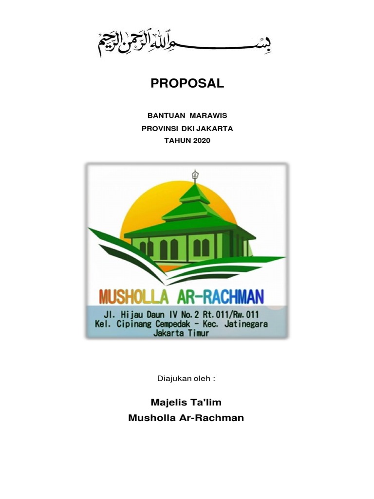 Proposal Marawis Musrenbang 2020 | PDF