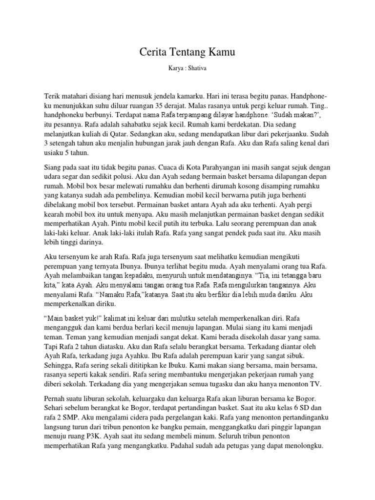 Tugas Cerpen BInDO | PDF