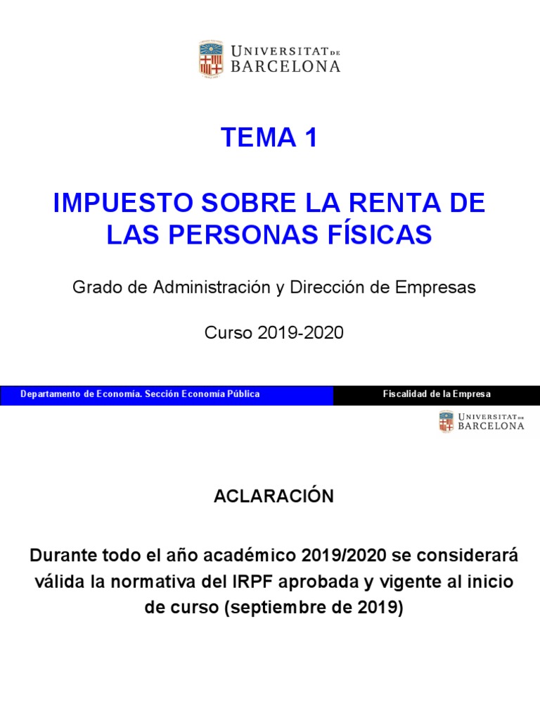 Ade Esquemas Irpf 2019-2020 | PDF | Impuesto corporativo | Impuestos