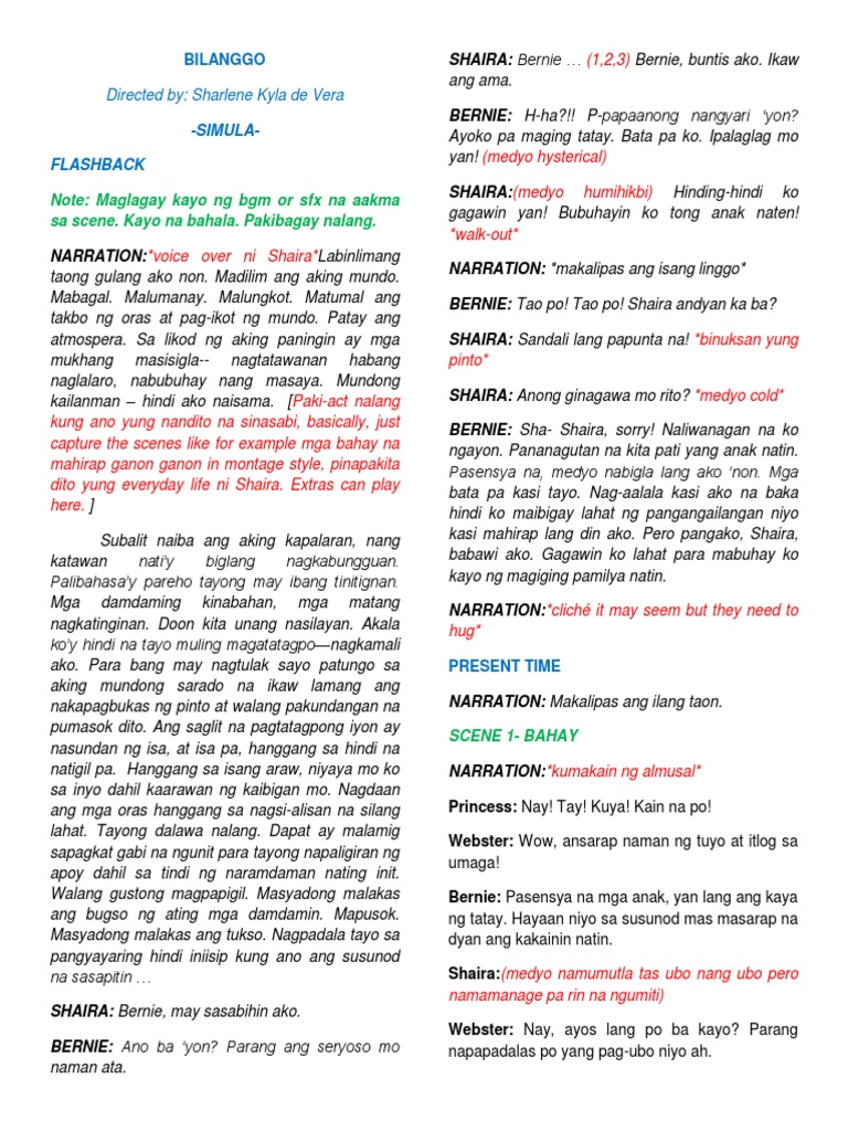 SCRIPT - Bilanggo | PDF