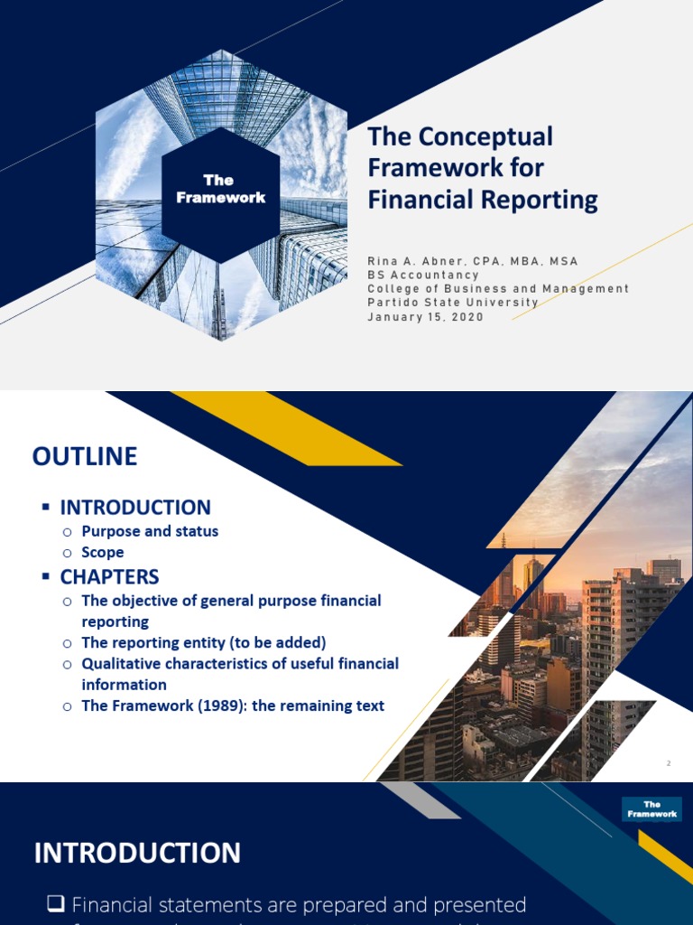 The Conceptual Framework For Financial Reporting | International ...