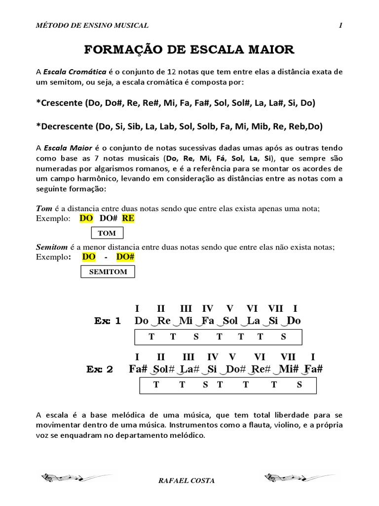 Apostila de Musica Completa-1-1 PDF | PDF | Acorde (música) | Intervalo ...