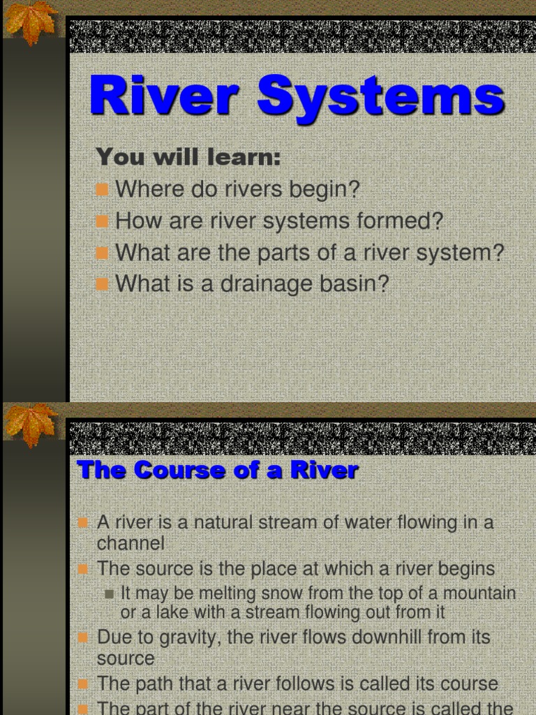River System | PDF | Valley | River