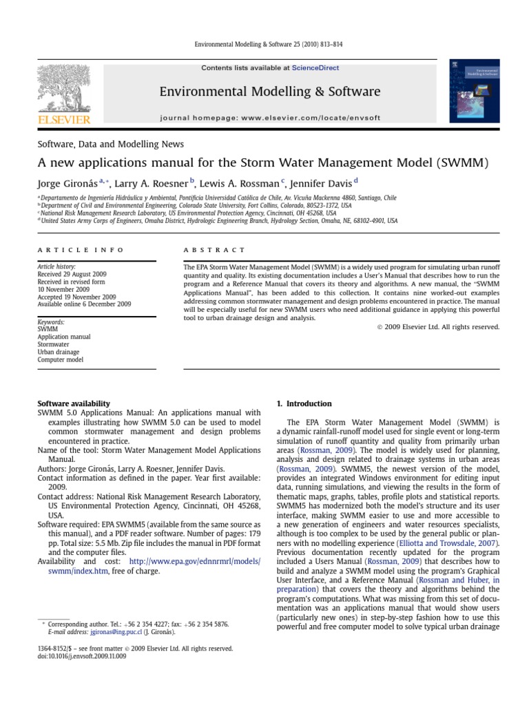 Environmental Modelling Software | PDF