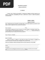 CS Form 41 (Medical Certificate) | PDF | Public Services | Health Sciences