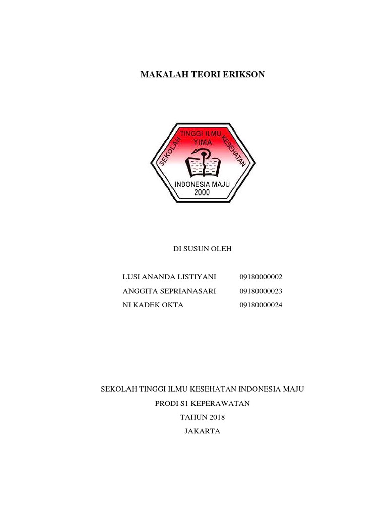 MAKALAH TEORI ERIKSON1 Yg Fix | PDF