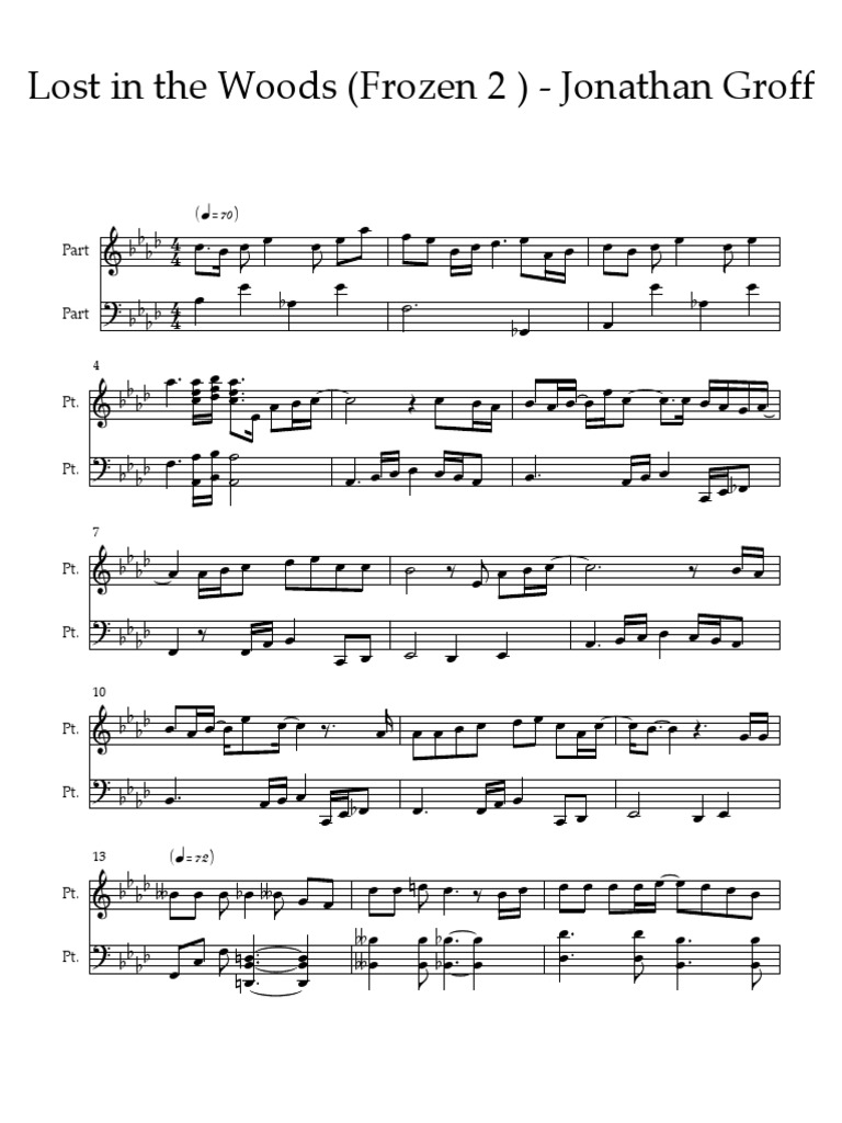 Lost in The Woods (Frozen 2 OST) - Jonathan Groff | PDF