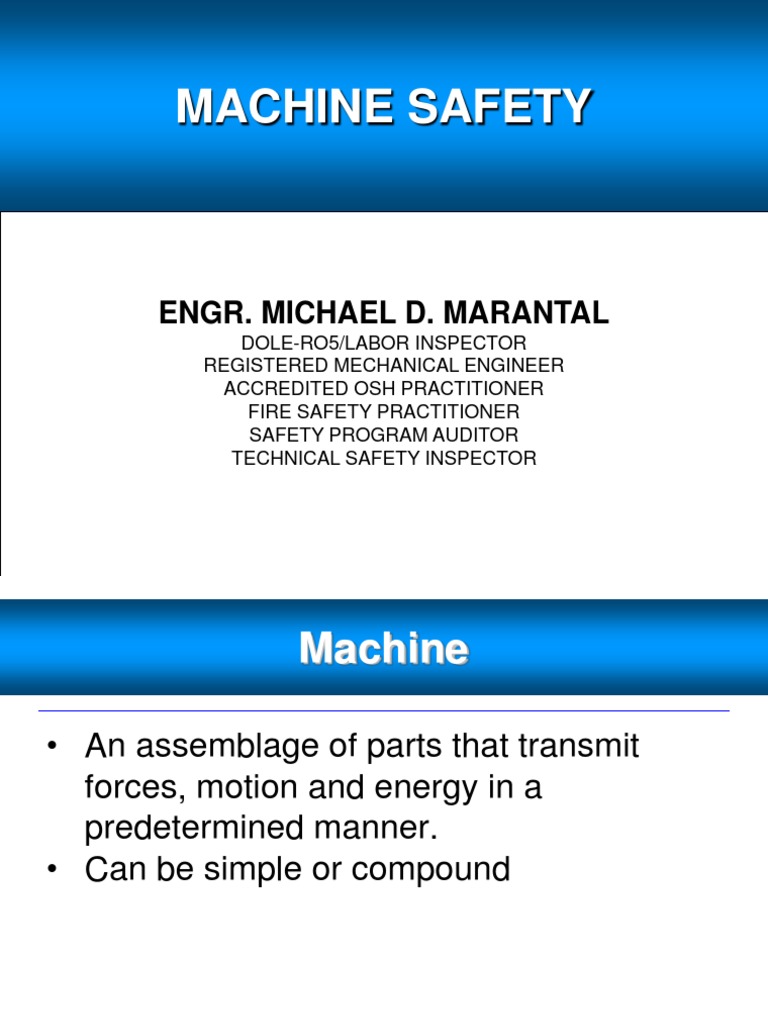 Machine Safety | PDF | Machines | Personal Protective Equipment