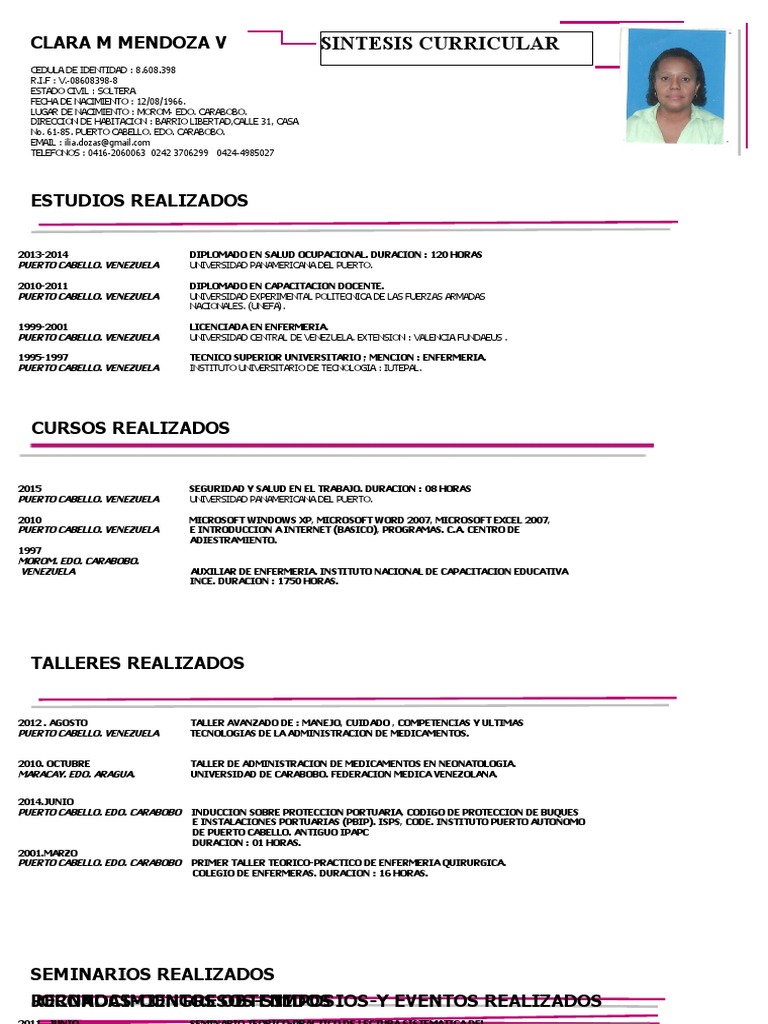 Curriculum Vitae | PDF | Venezuela | Microsoft Windows