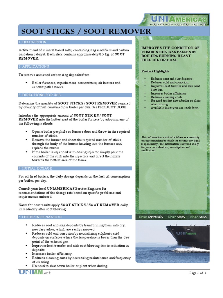 Soot Sticks-Soot Remover | PDF | Boiler | Furnace