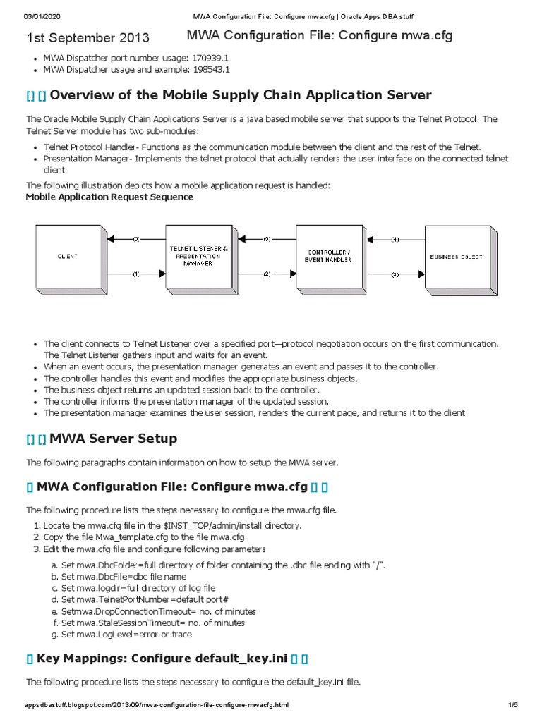 MWA Configuration File - Configure Mwa - CFG - Oracle Apps DBA Stuff | PDF | Graphical User ...