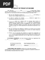 Affidavit of Low Income - Sample | PDF