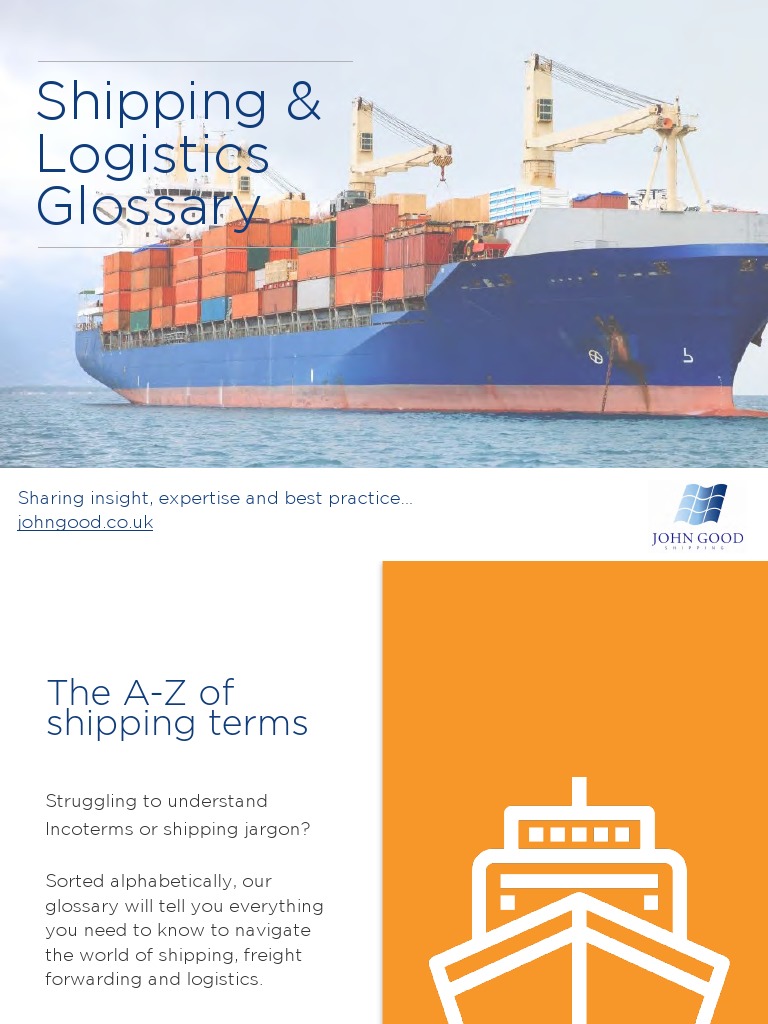 Shipping and Logistics Glossary | PDF | Cargo | Containerization