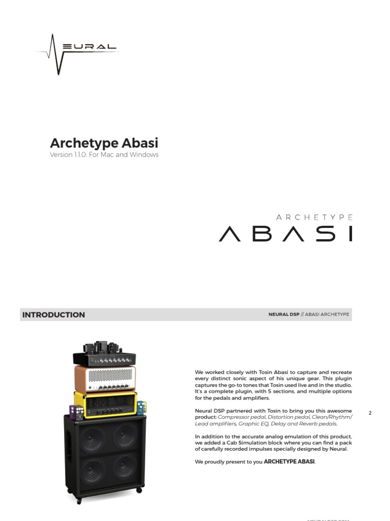 Archetype-Abasi-v1 1 0 | PDF | Equalization (Audio) | Sound Technology